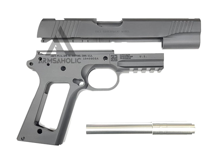 NOVA CNC Aluminum USMC M45A1 CQBP Slide & Frame Set For MARUI M45A1 GBB ...